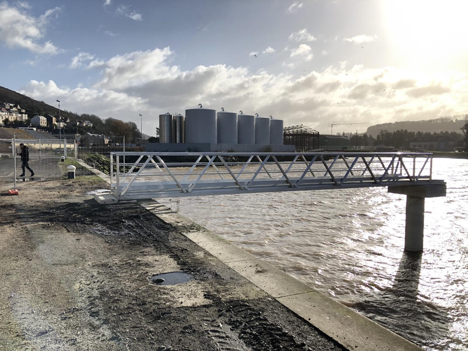 Création d'un appontement Quai de la Marne à Fécamp - Groupe Merceron