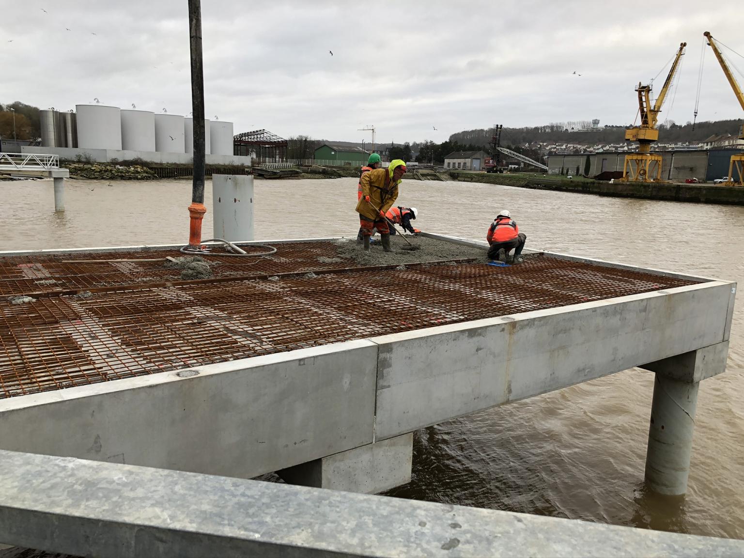 Création d'un appontement Quai de la Marne à Fécamp - Groupe Merceron